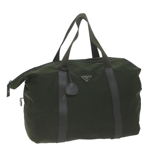 Prada | Bags | Prada Boston Bag Nylon Khaki Auth 65845 | Poshmark